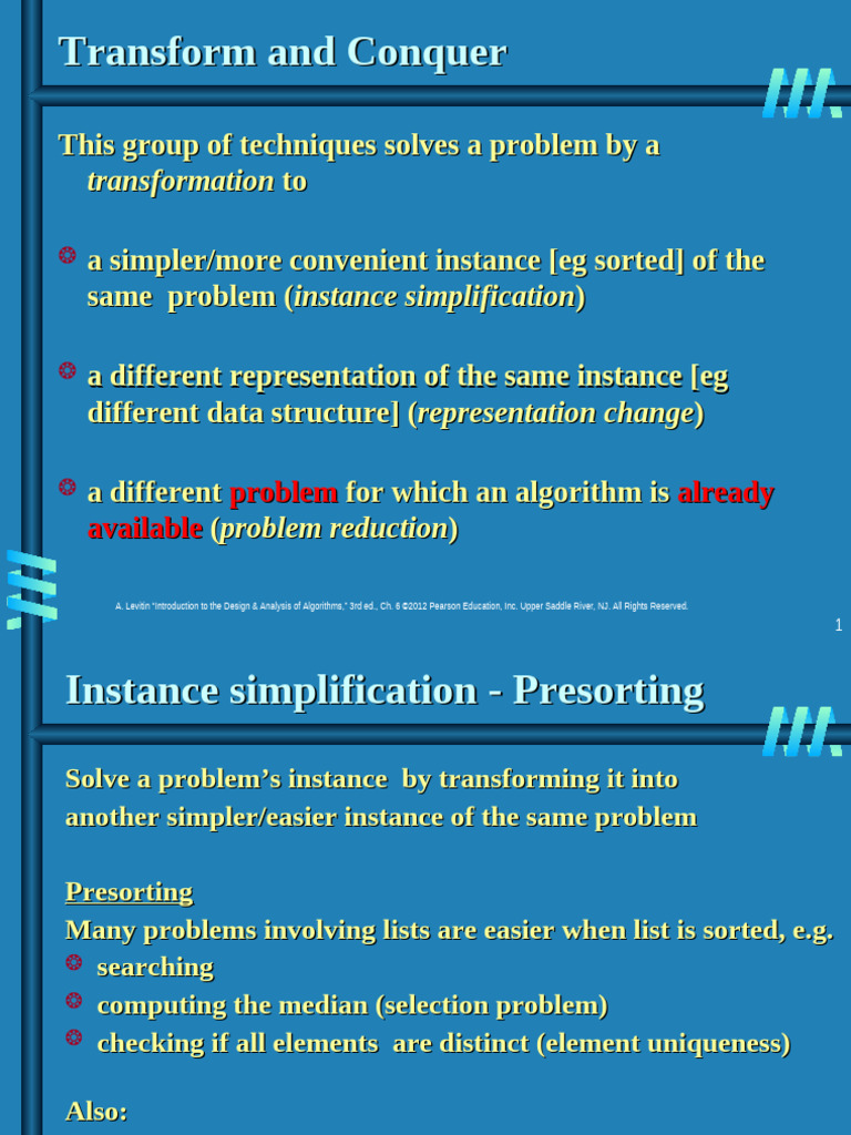 Ch06 Transform and Conquer | PDF | Theoretical Computer Science ...