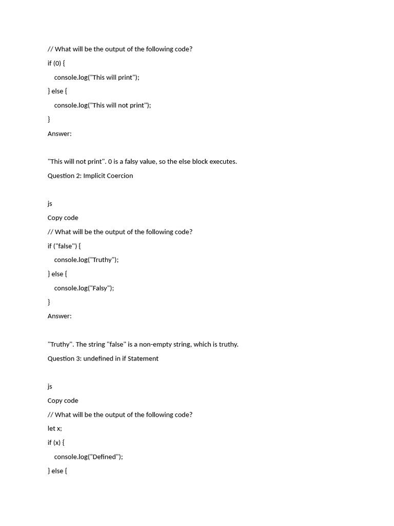 What Will Be The Output Of The Following Code Pdf Software Engineering Computer Programming