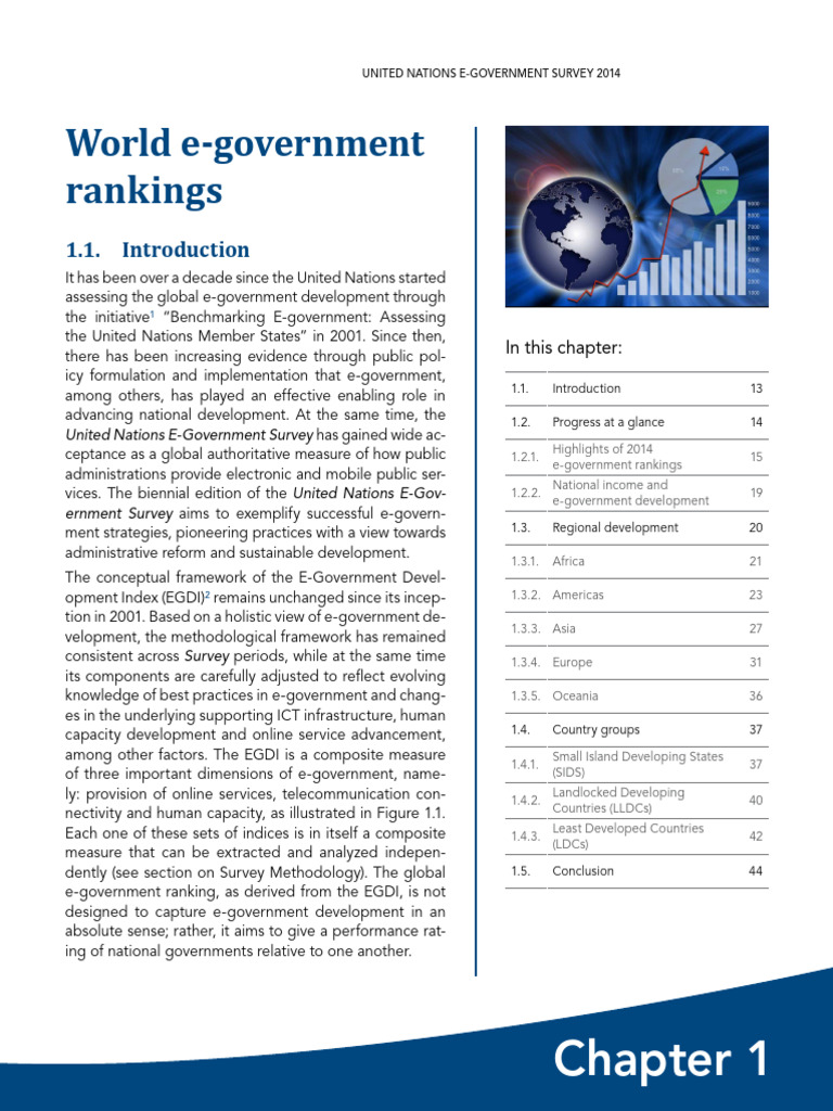 2014 UN E-Government Rankings Overview | PDF | E Government | Economies