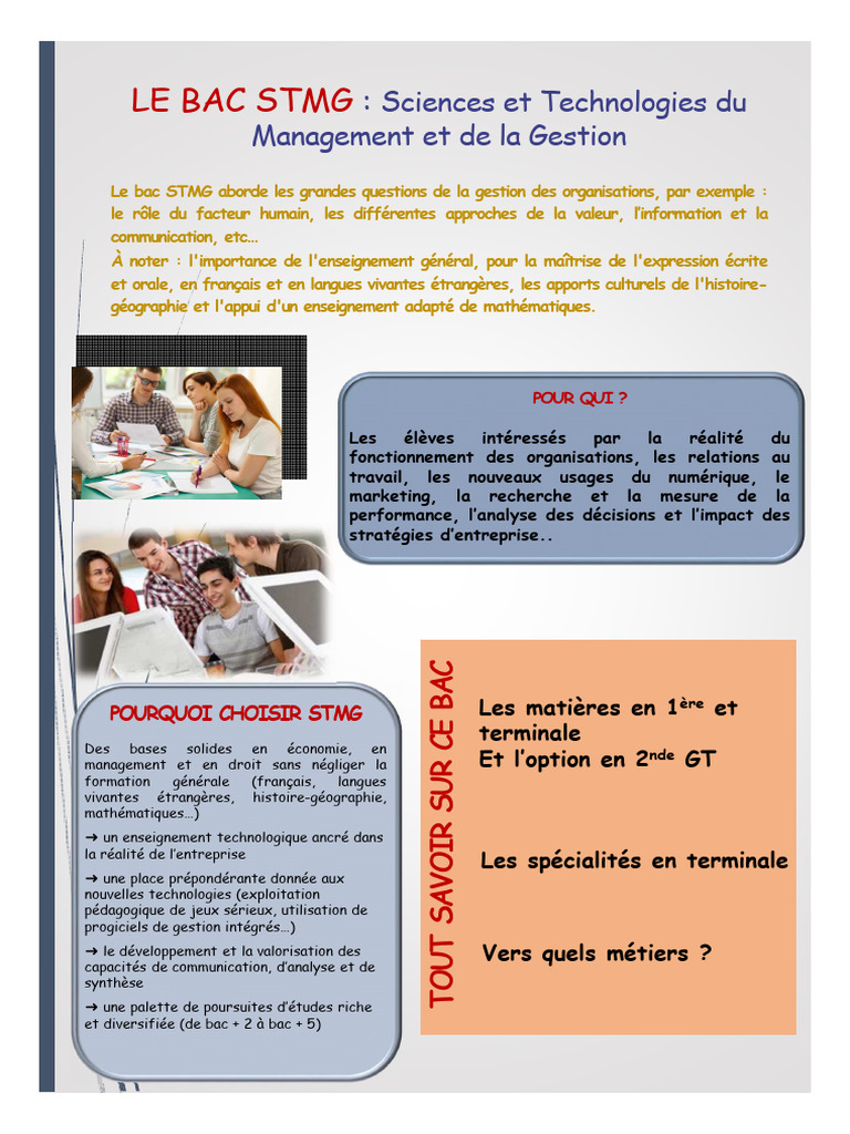 Matières et options du Bac STMG | PDF | Business | Commercialisation
