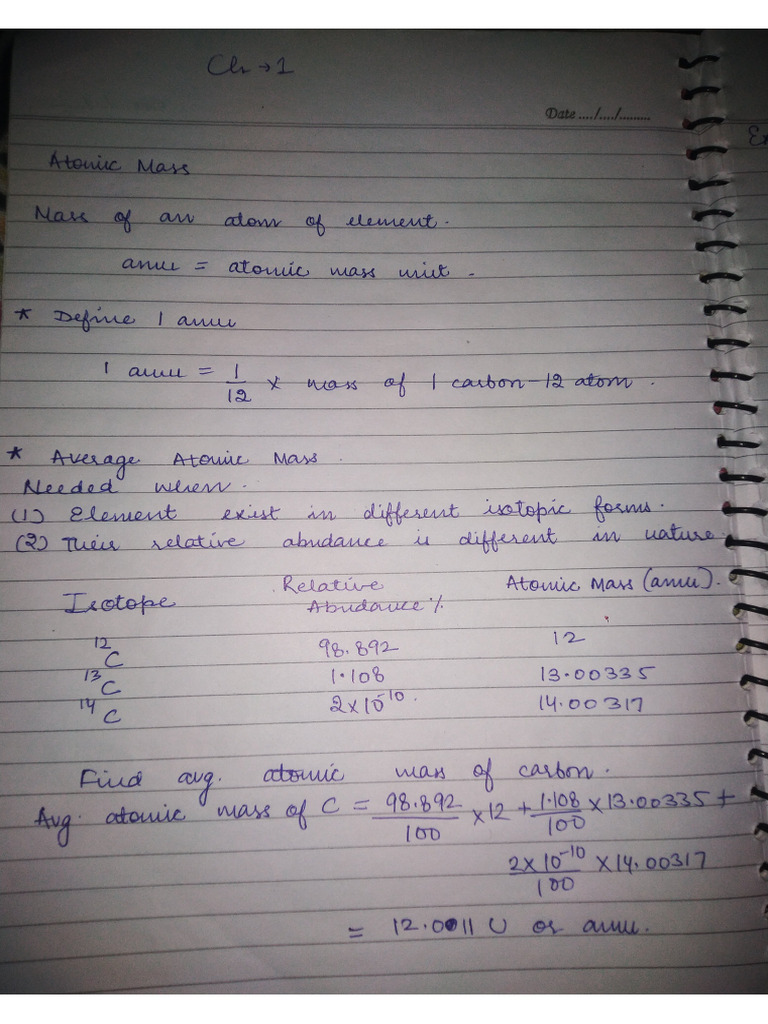 Chemistry Chapter 1 | PDF