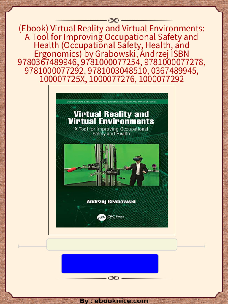 Ebook Virtual Reality And Virtual Environments A Tool For Improving