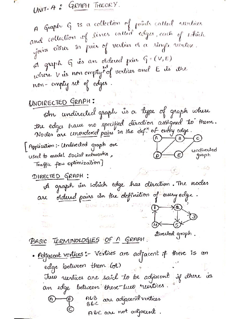 Unit 4 Graph Theory | PDF