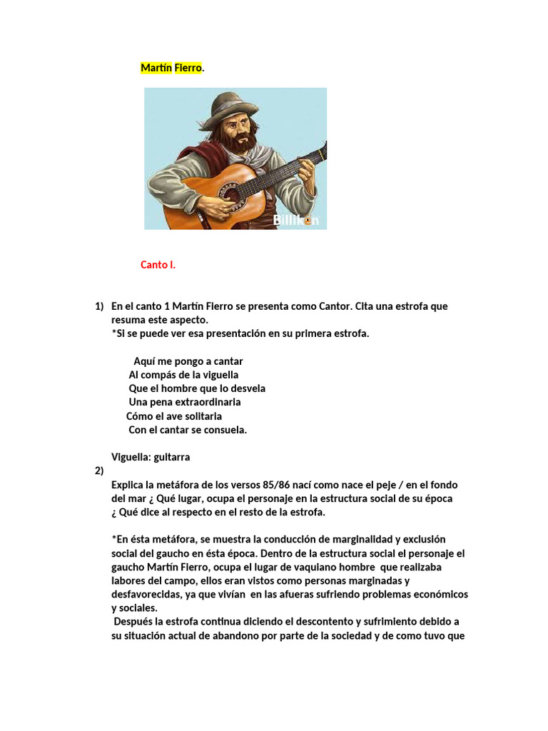 Martín Fierro Marty | PDF