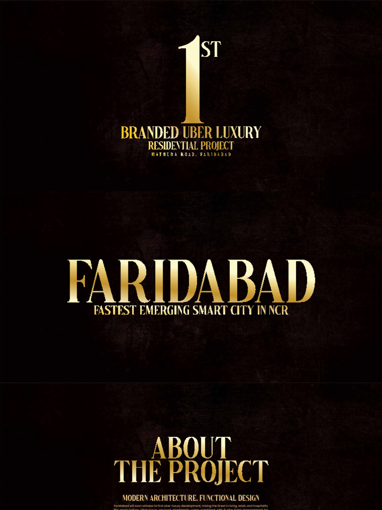 Luxury Branded Residences Faridabad | PDF
