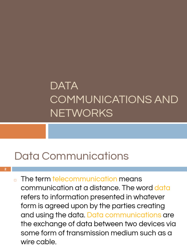 Data Communications and Networks | PDF | Computer Network | Telecommunications