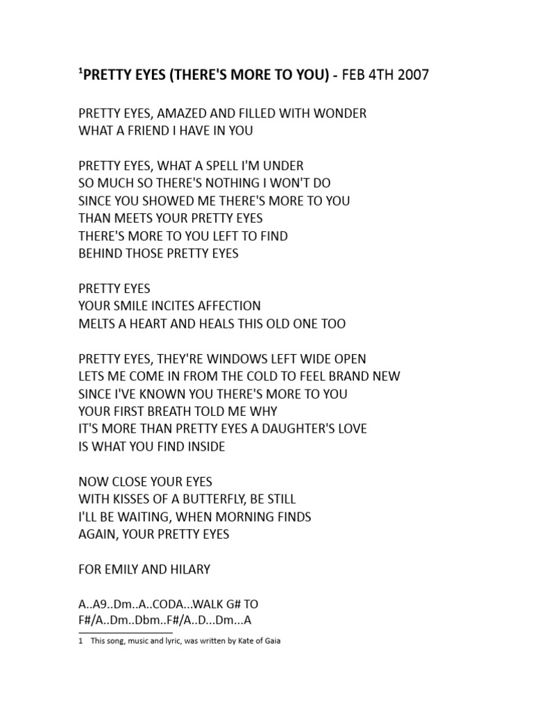 Pretty Eyes | PDF