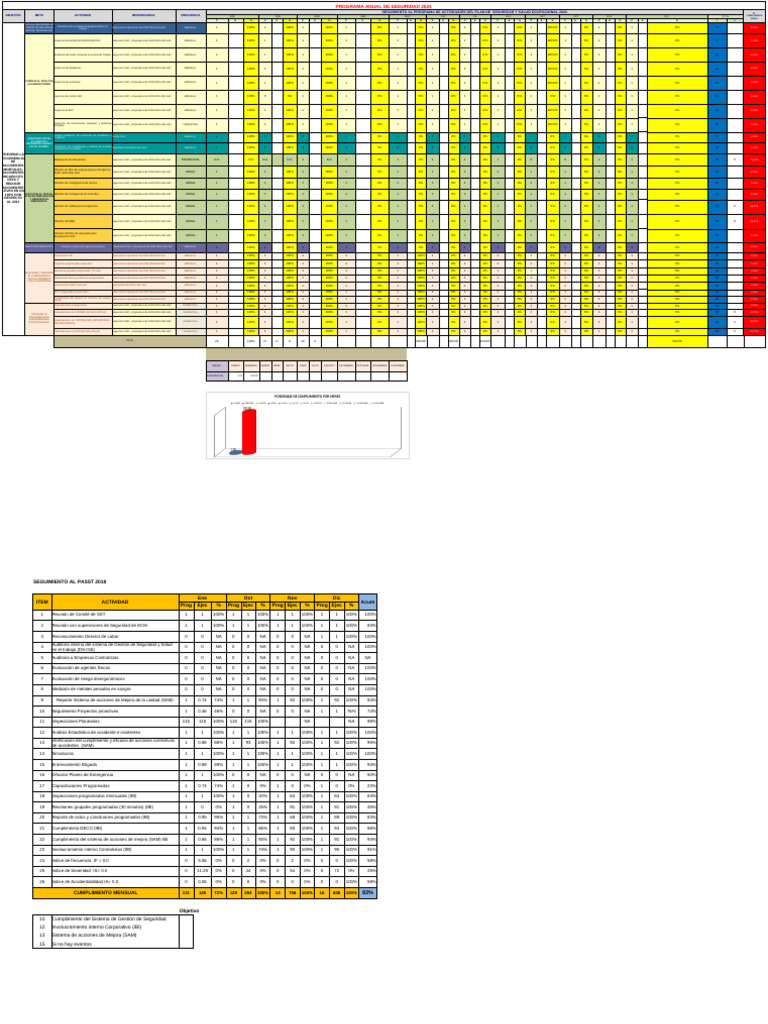 PASSO Prog. Actividades Plan Anual de Seguridad | PDF | Auditoría | Servicios financieros