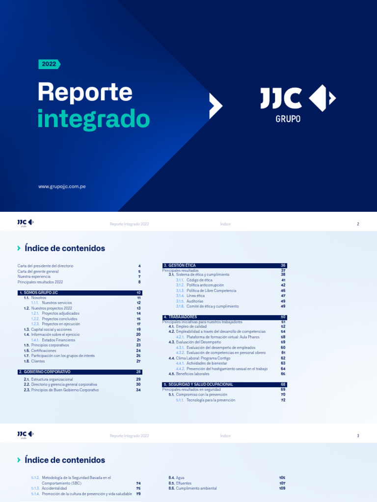 Reporte Integrado JJC 2022 | PDF | Business | Minería