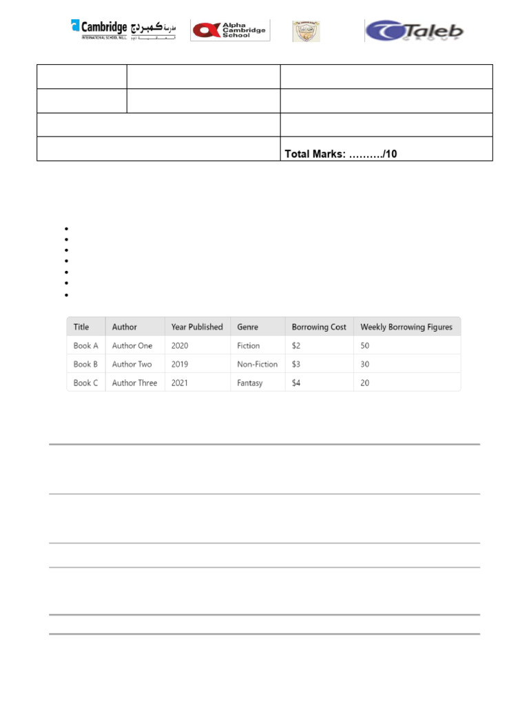 Najwa Y10 T2 ICT2 | PDF