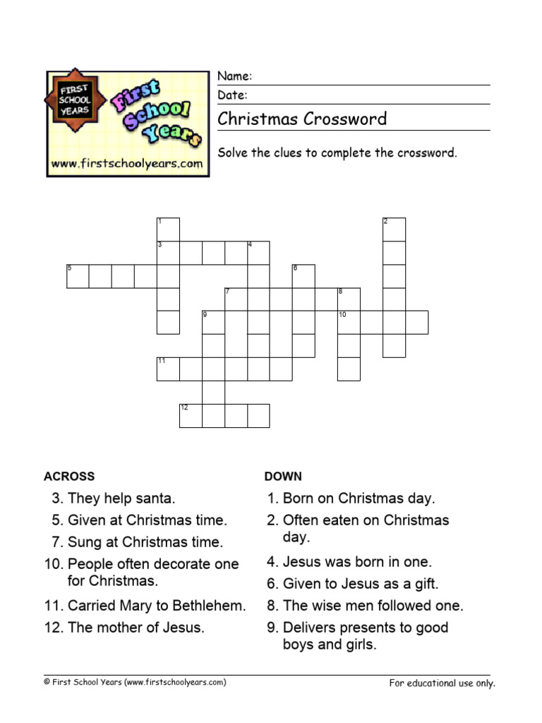 Christmas Crossword | PDF