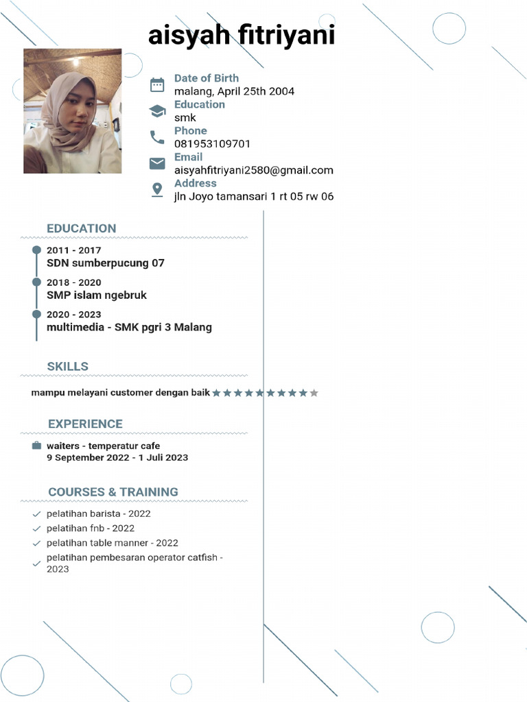 CV Aisyah | PDF