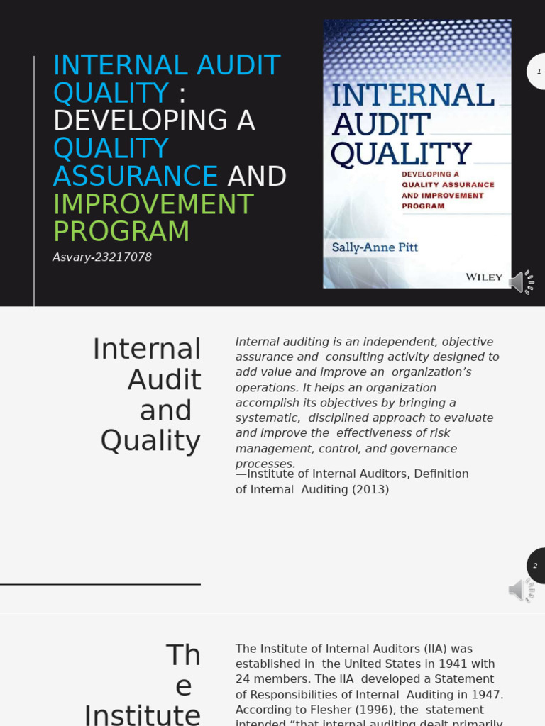 Internal Audit Quality Program | PDF | Internal Audit | Audit