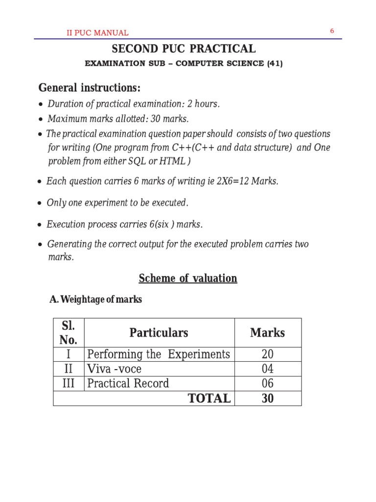 Computer Science Manual-Till Program 6 | PDF