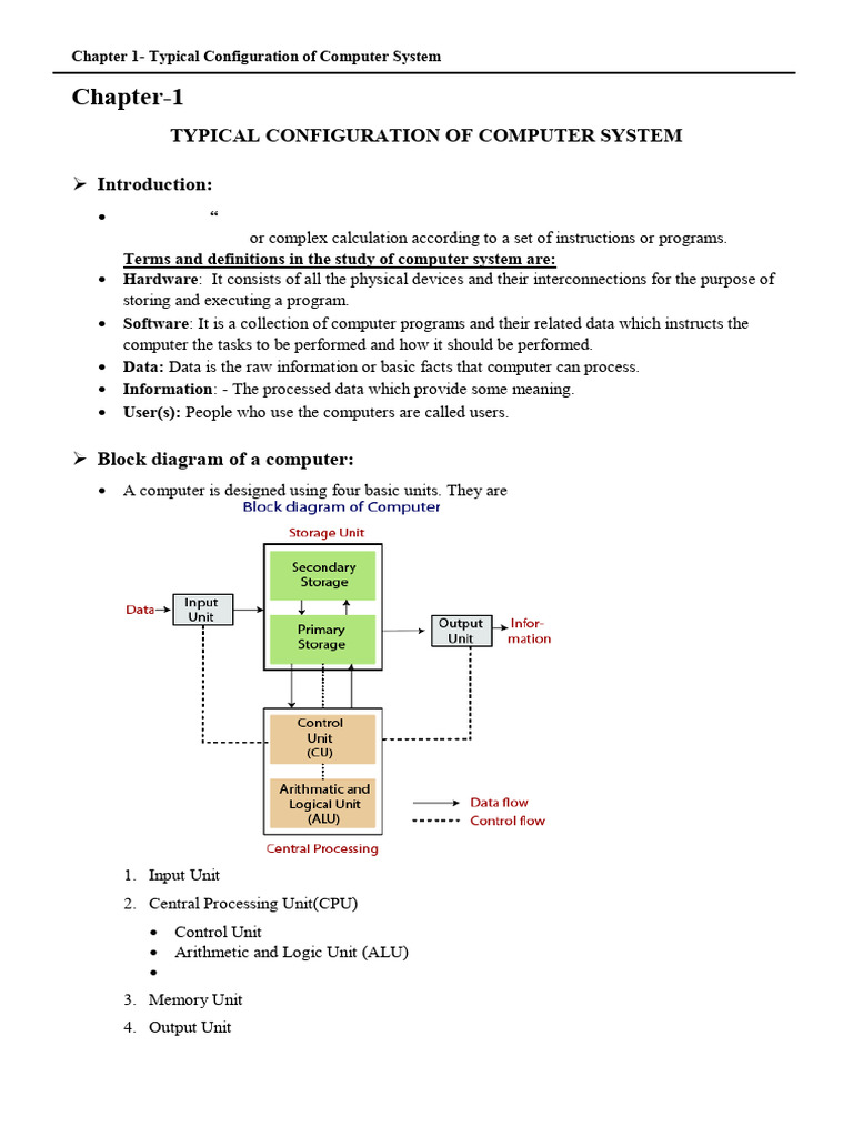 Typical Configuration of Computer System | PDF | Central Processing Unit | Computer Program