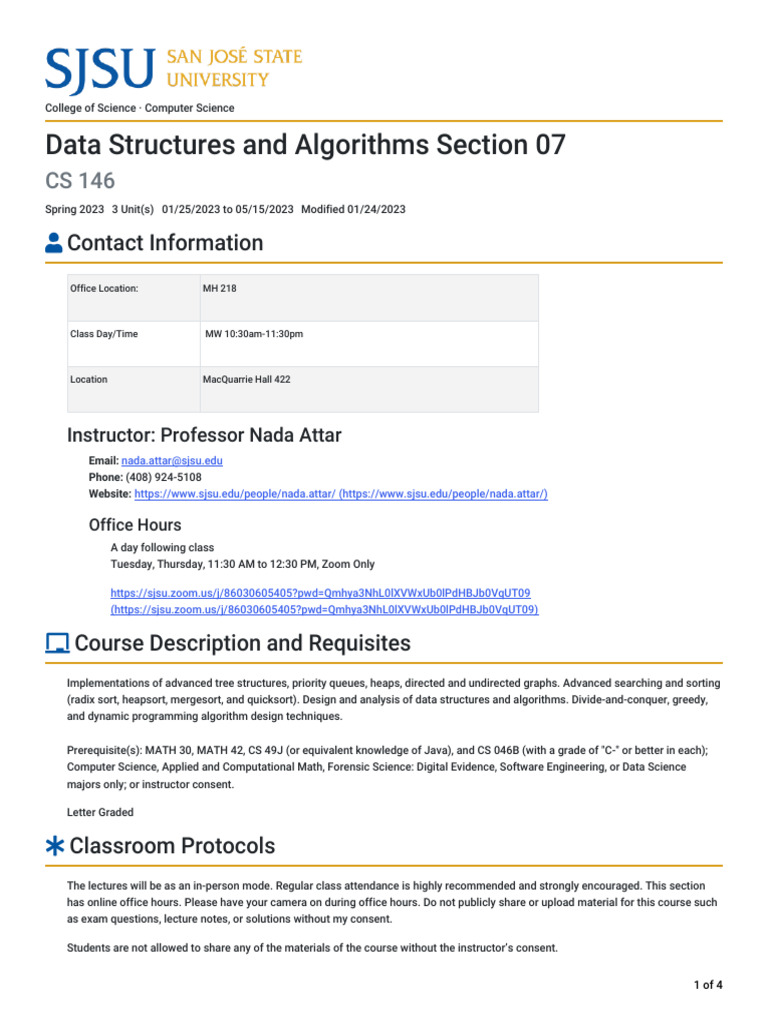 Data_Structures_and_Algorithms_Section_07_CS_146_Spring_2023 | PDF | Algorithms | Algorithms And ...