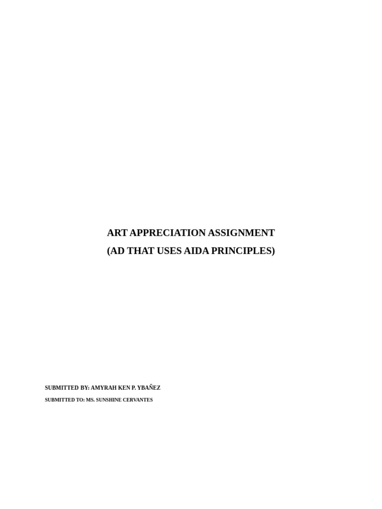 Art Appreciation Assignment | PDF