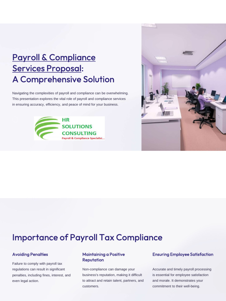 Payroll Outsource Service Proposal. | PDF | Payroll | Regulatory Compliance