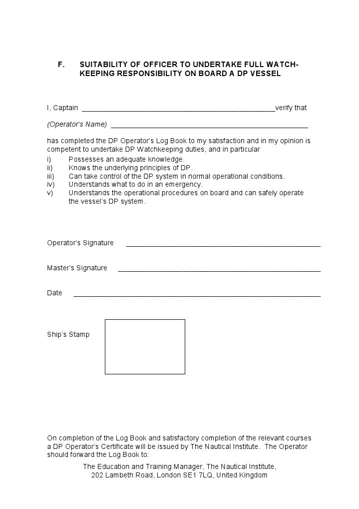 DP Operator Certification Verification Form | PDF