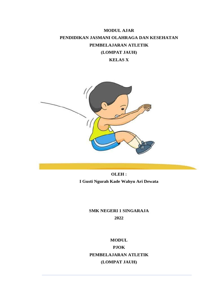 Modul Lompat Jauh untuk Kelas X PJOK | PDF