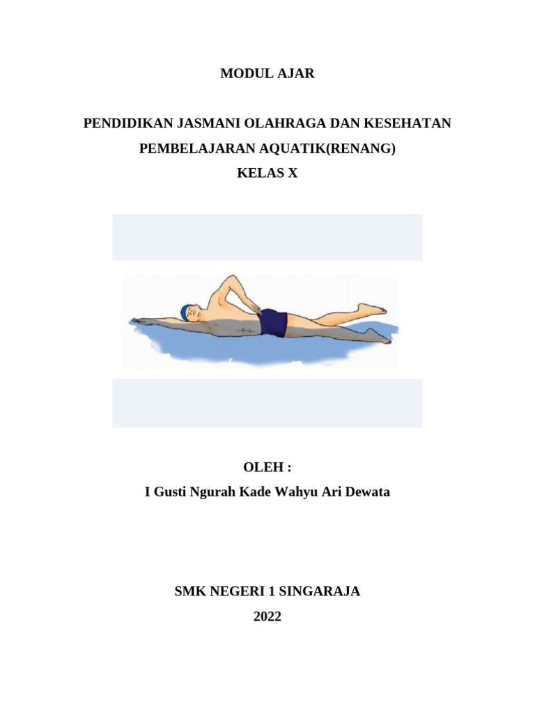 Modul Ajar Renang | PDF