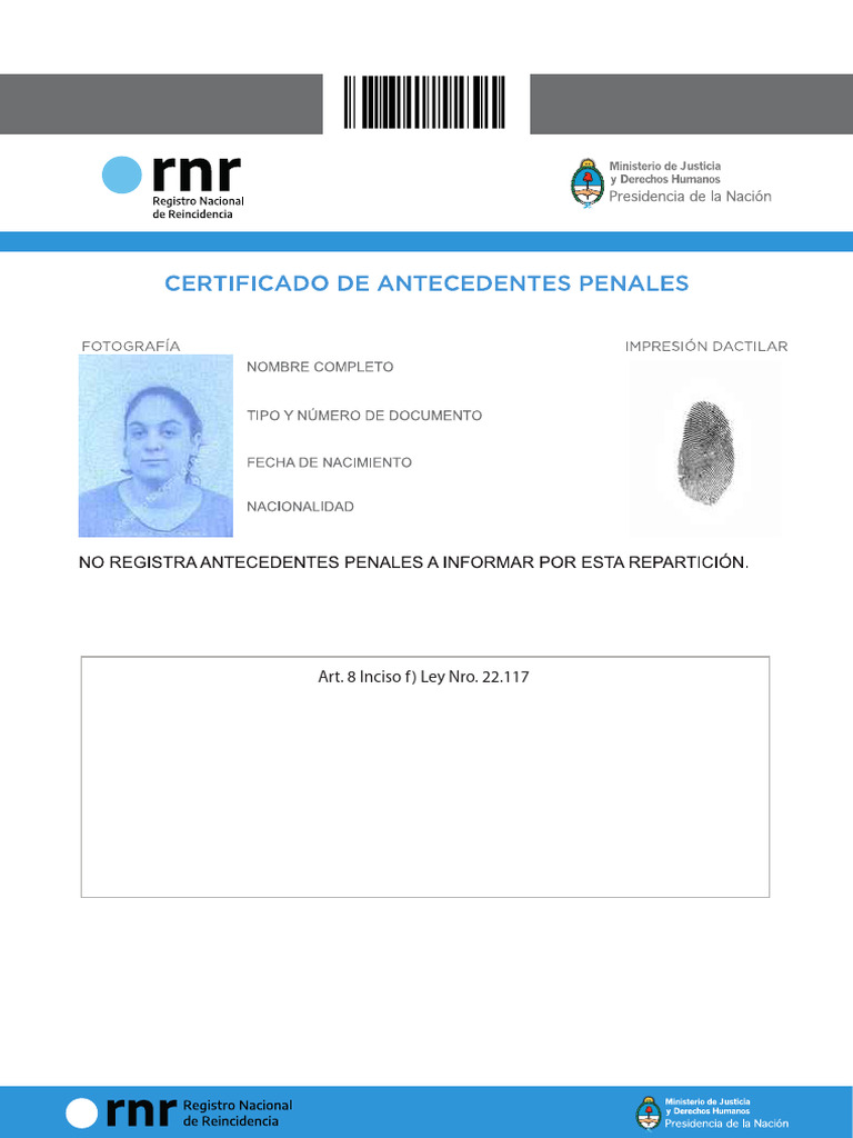 Certificado RNR Avalos | PDF
