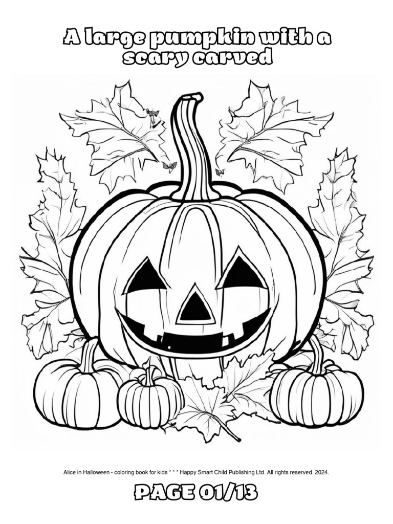 Alice in Halloween Coloring Book | PDF | Halloween