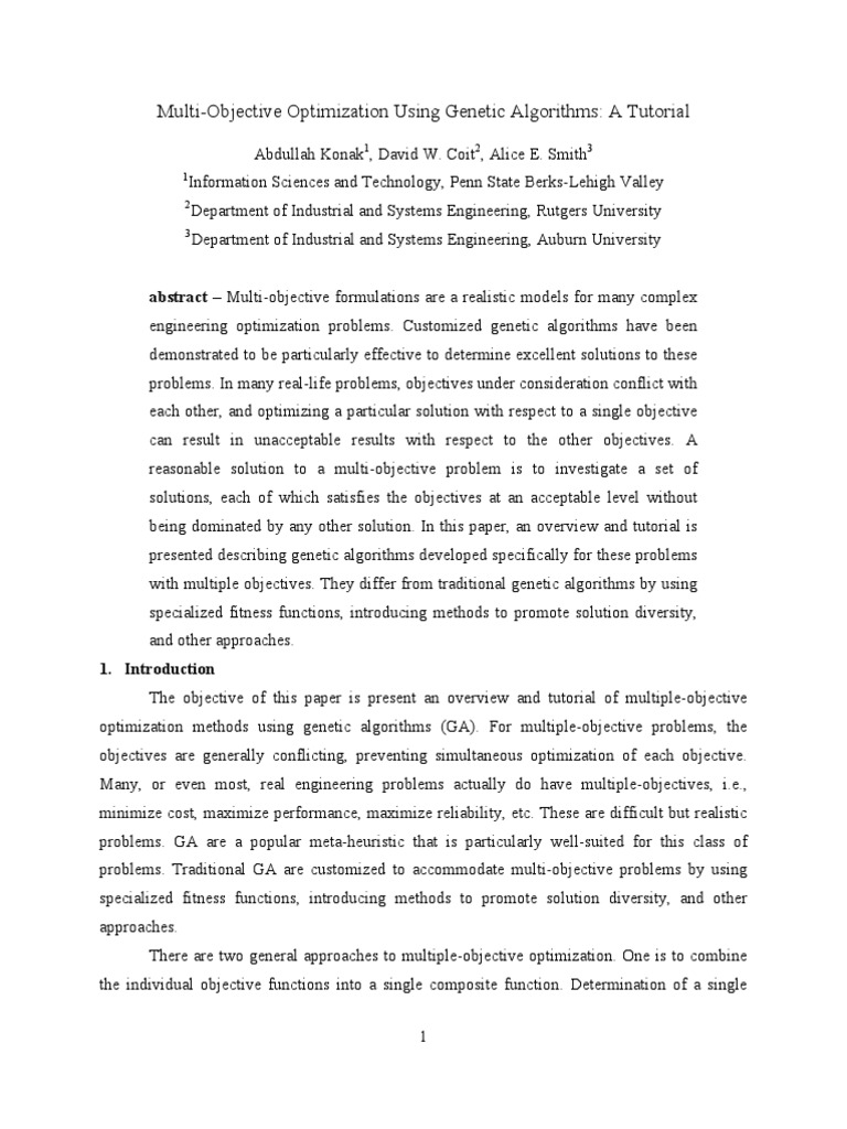 MOGA | PDF | Genetic Algorithm | Mathematical Optimization