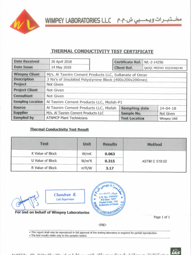1-U value - 200mm Insulated block | PDF