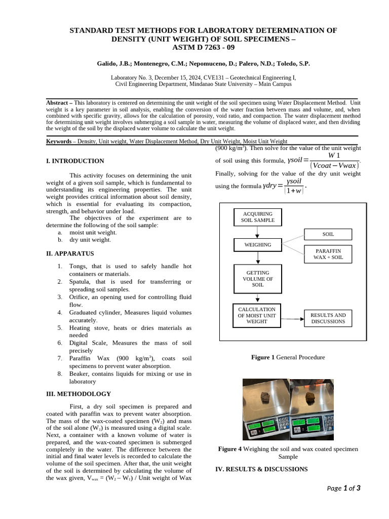 Laboratory-3 Edited | PDF | Density | Weight