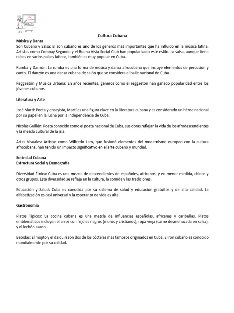 Características de la Cultura Cubana | PDF | Cuba