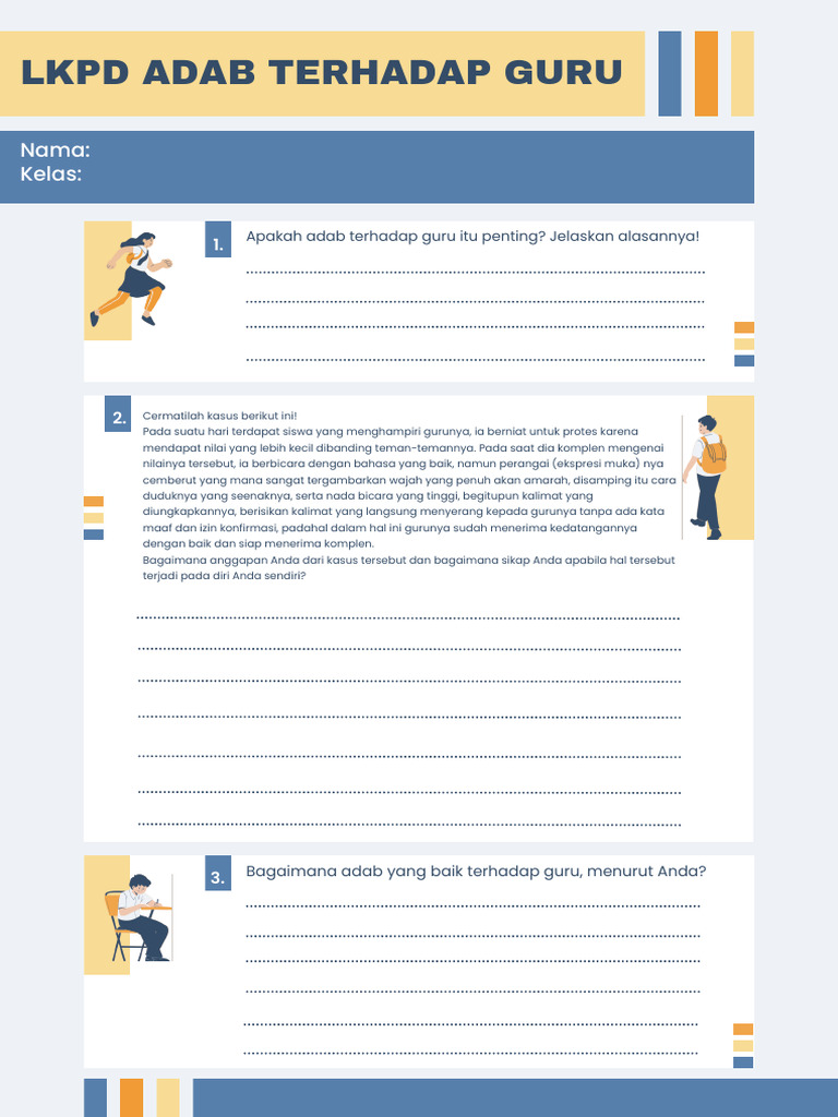 LKPD Adab Terhadap Guru | PDF