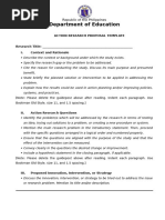 Action Research Proposal Template | PDF | Paragraph | Data Analysis