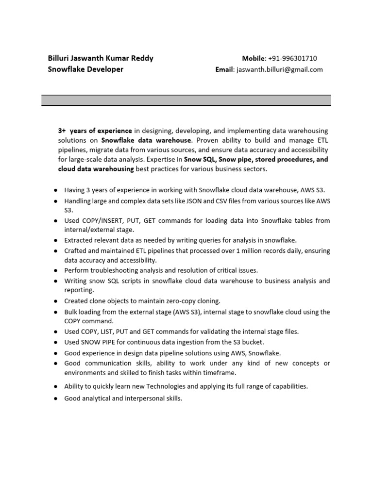 Billuri Jaswanth Kumar Reddy-2 | PDF | Data Warehouse | Information Science