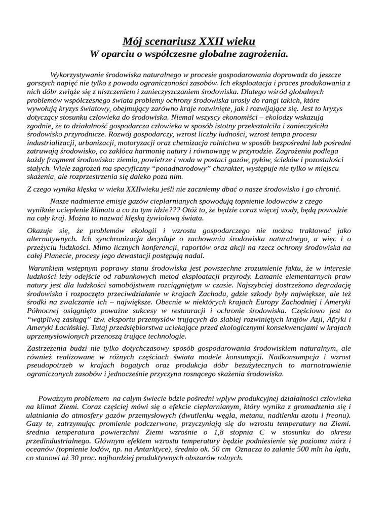scenariusz XXII wieku | PDF