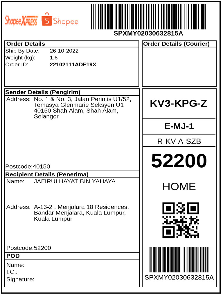 Shipping Label Details | PDF