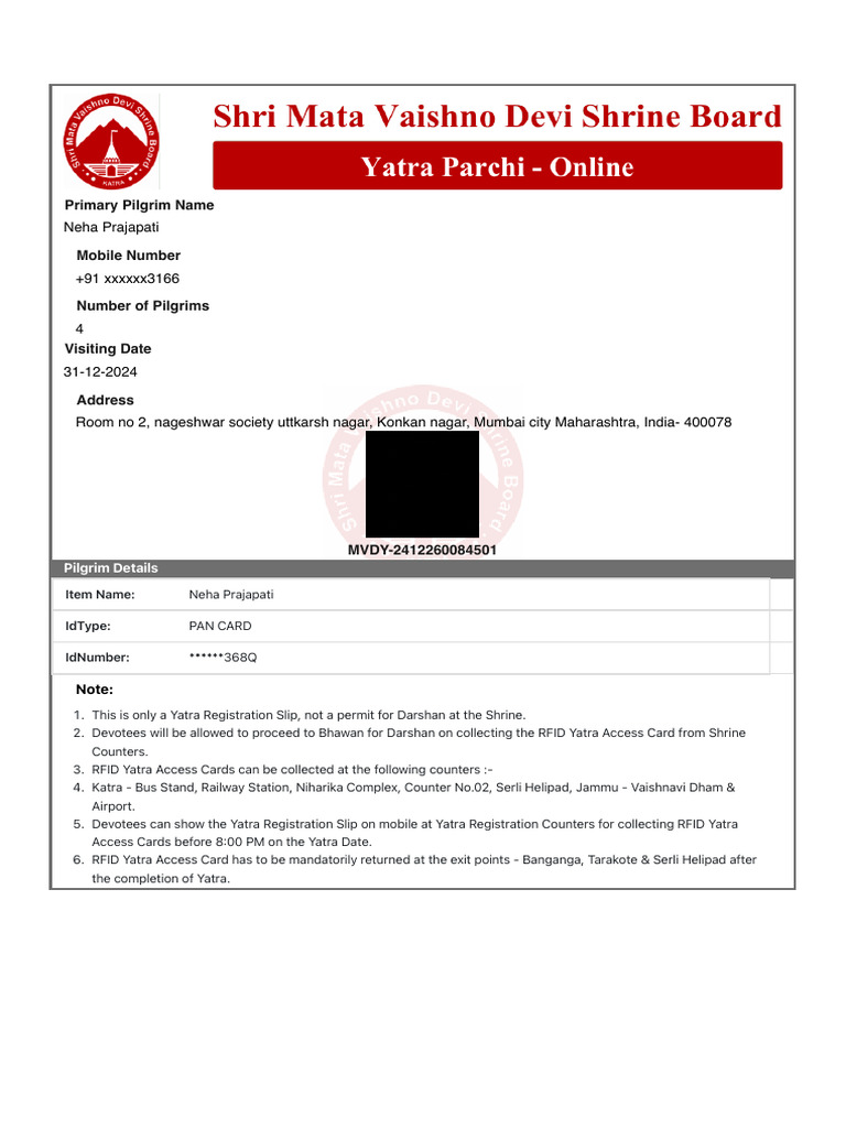 Shri Mata Vaishno Devi Shrine Board | PDF | Pilgrimage | Hindu Worship