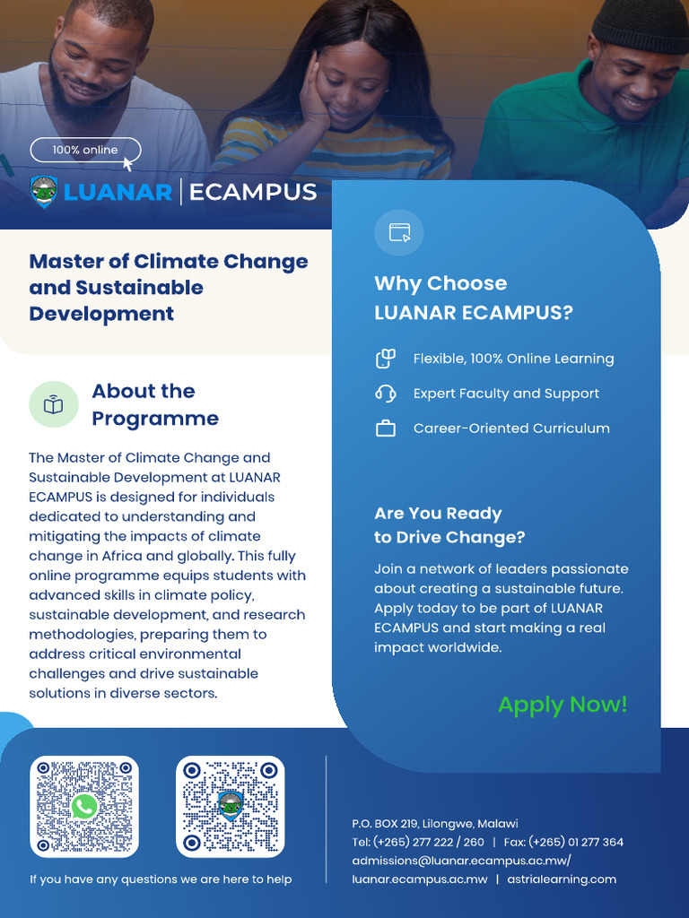 LUANAR Online Master's in Climate Change | PDF | Sustainability ...