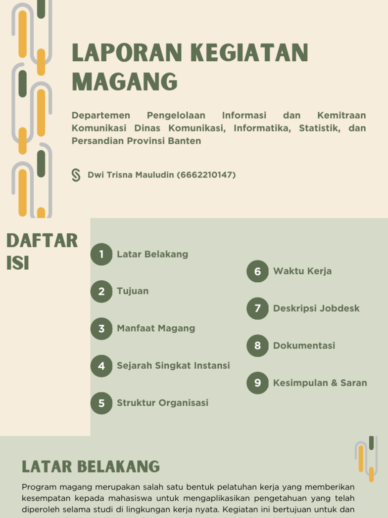 Presentasi Laporan Magang | PDF