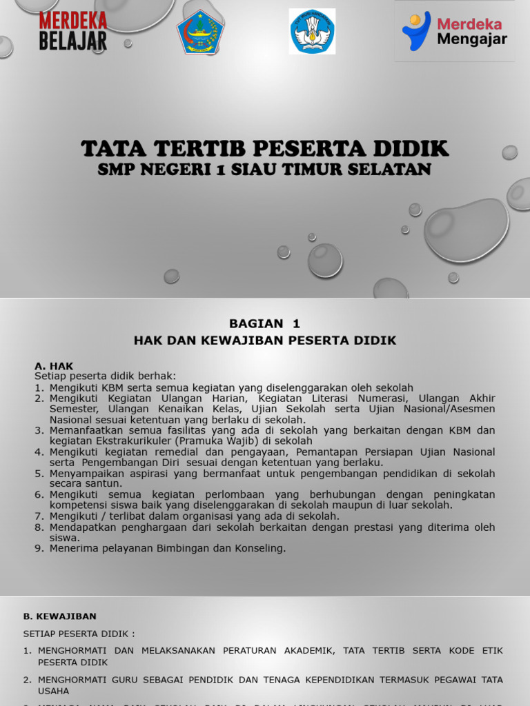1. Tata Tertib Peserta Didik | PDF