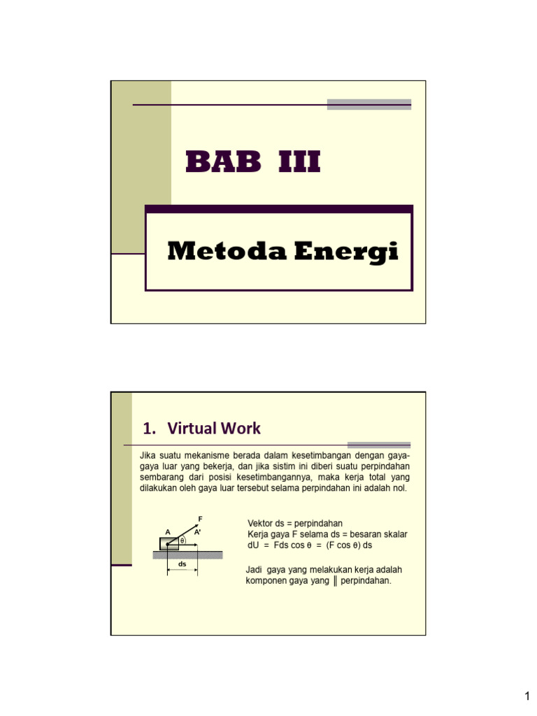 DINAMIKA TEKNIK_VIRTUAL WORK | PDF