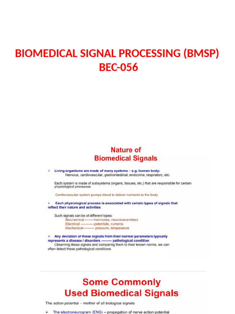 BMSP 1st Unit | PDF