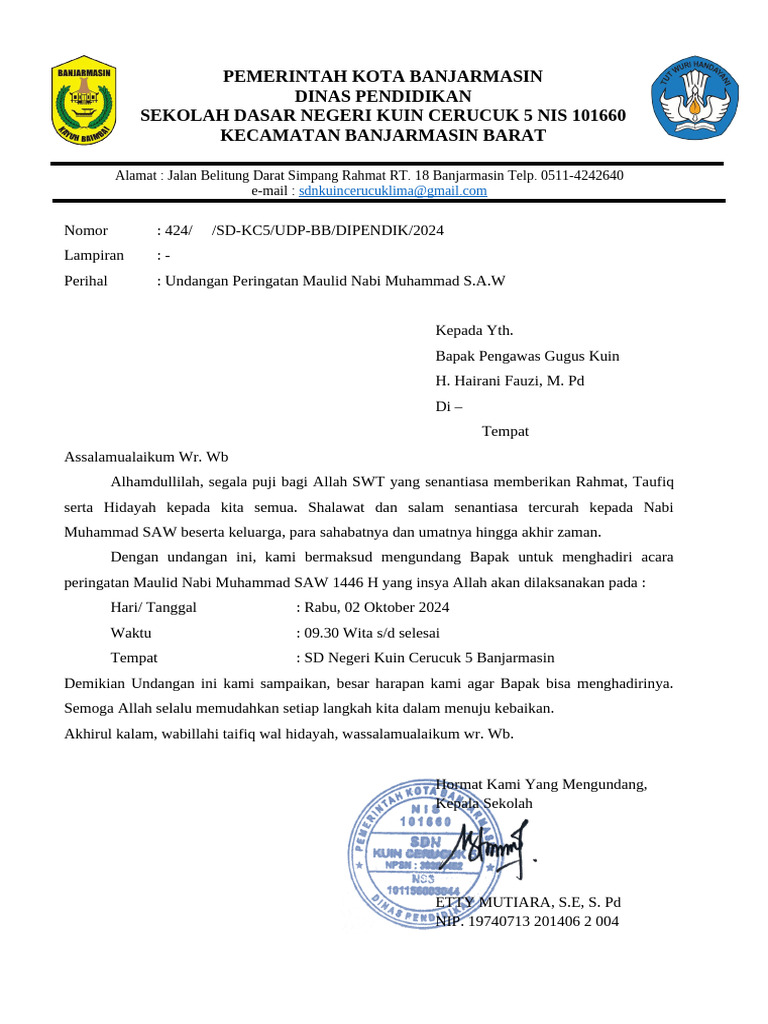 undangan maulid pengawas | PDF