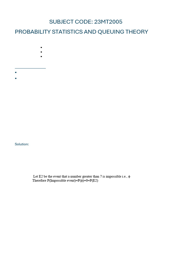 CO1 - Tutorial Week1 Solutions | PDF | Probability | Probability Theory