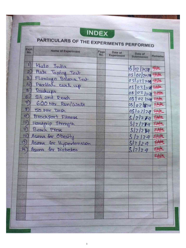PHE Practical File | PDF