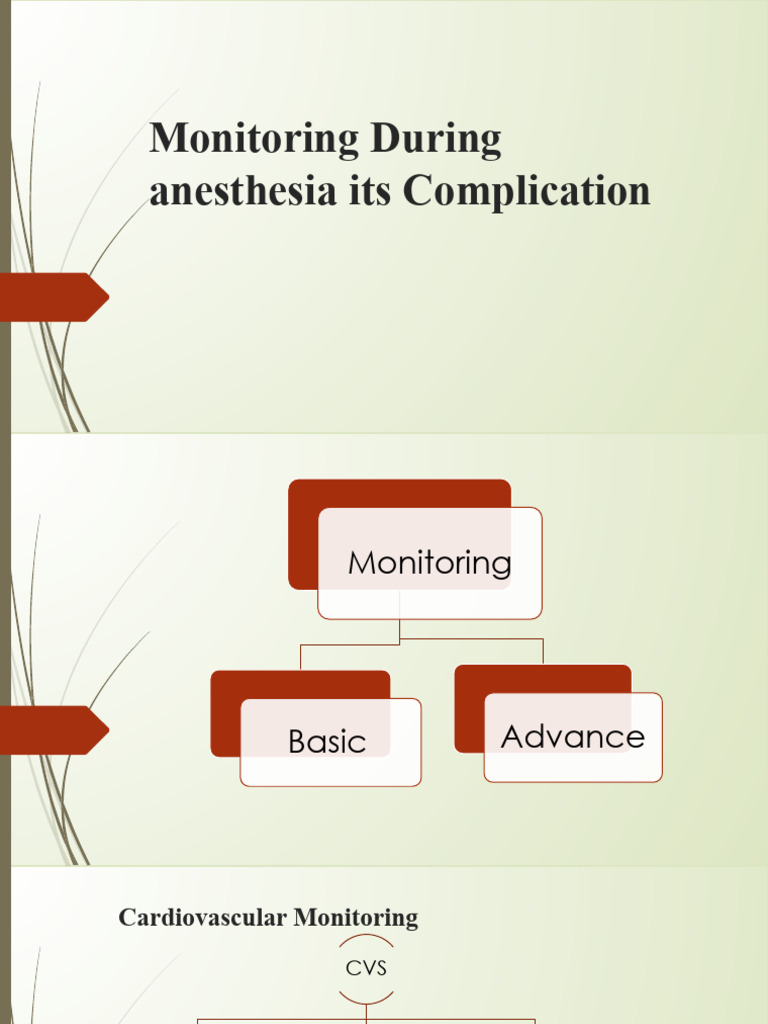 Monitoring During Anesthesia Its Complication.pptx | PDF | Heart | Vein