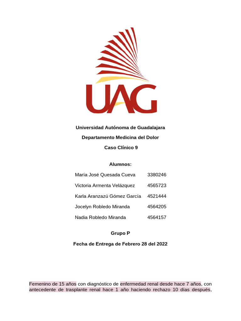 CASO 9 | PDF | Ansiedad | Cuidados paliativos