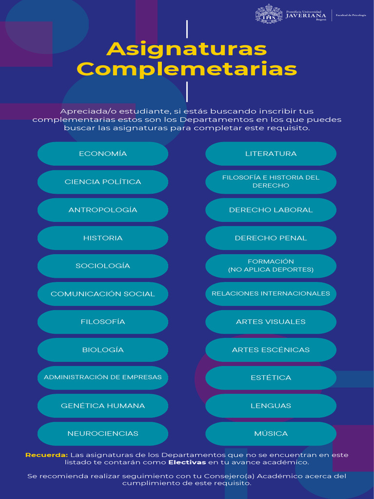 Asignaturas Complementarias | PDF