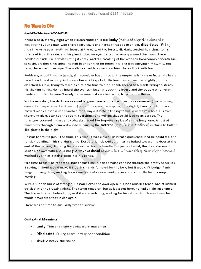 Narrative-No Time To Die | PDF