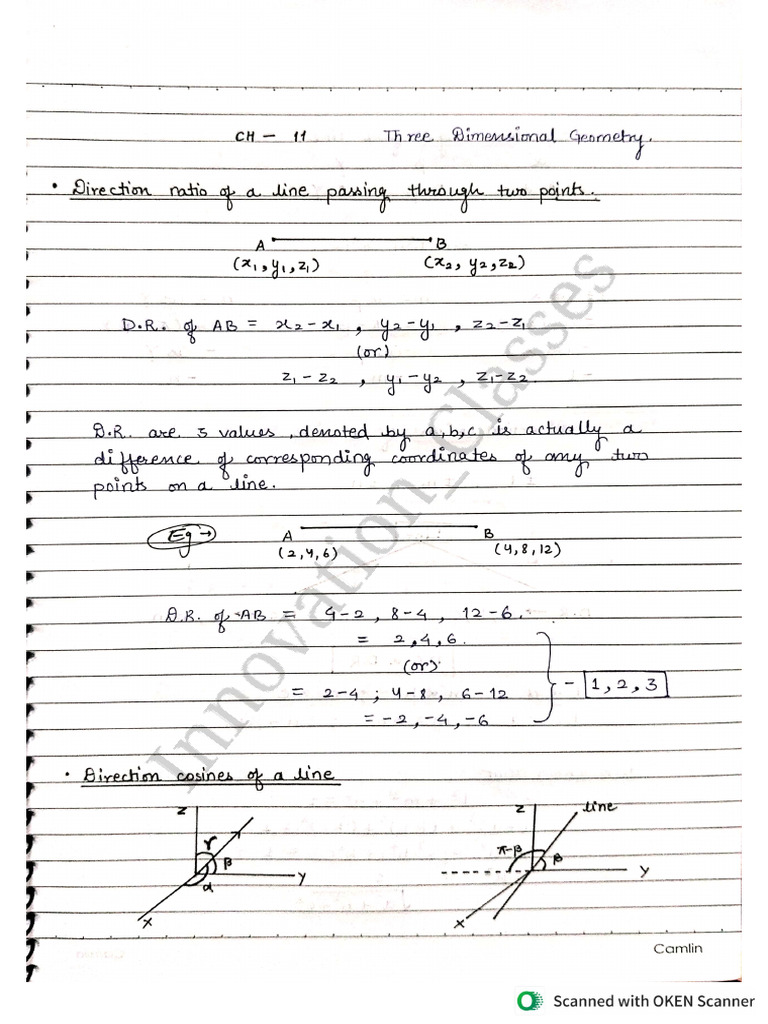 Maths →3-D Geometry | PDF